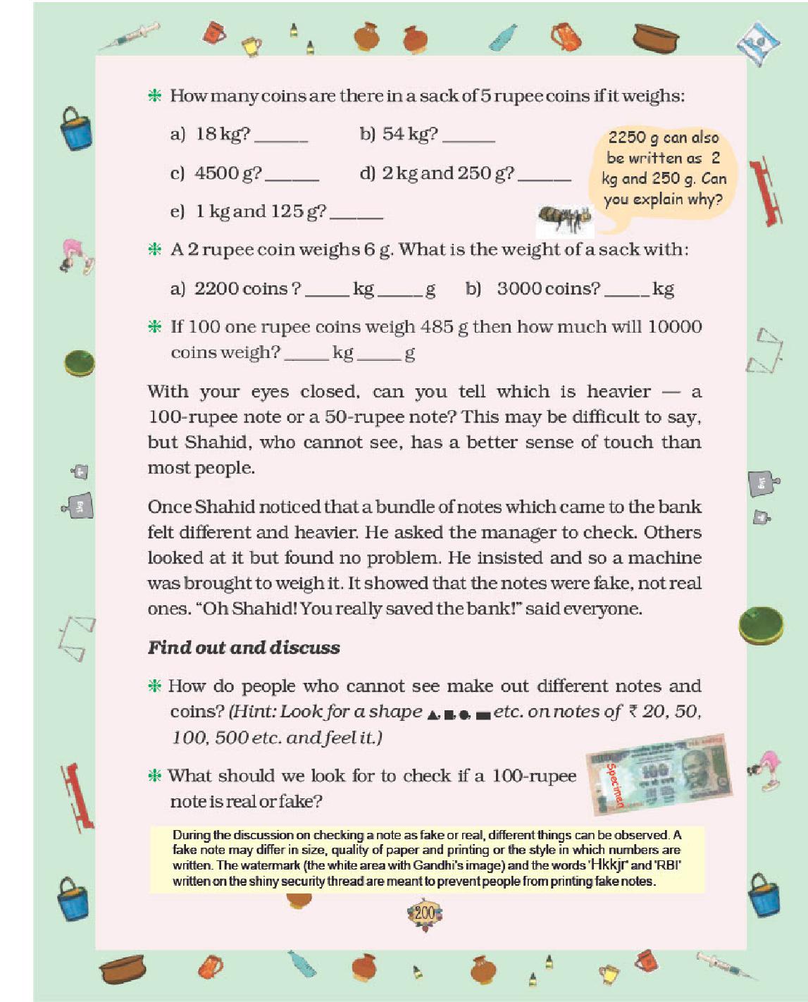 NCERT Book Class 5 Maths Chapter 14 How Big How Heavy AglaSem Schools