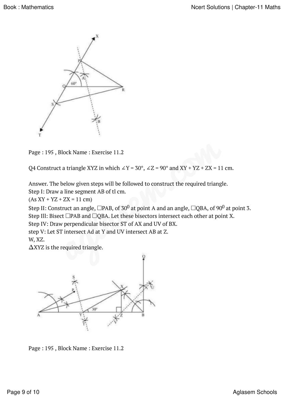 Ncert Solutions Class 9 Maths Chapter 11 Constructions
