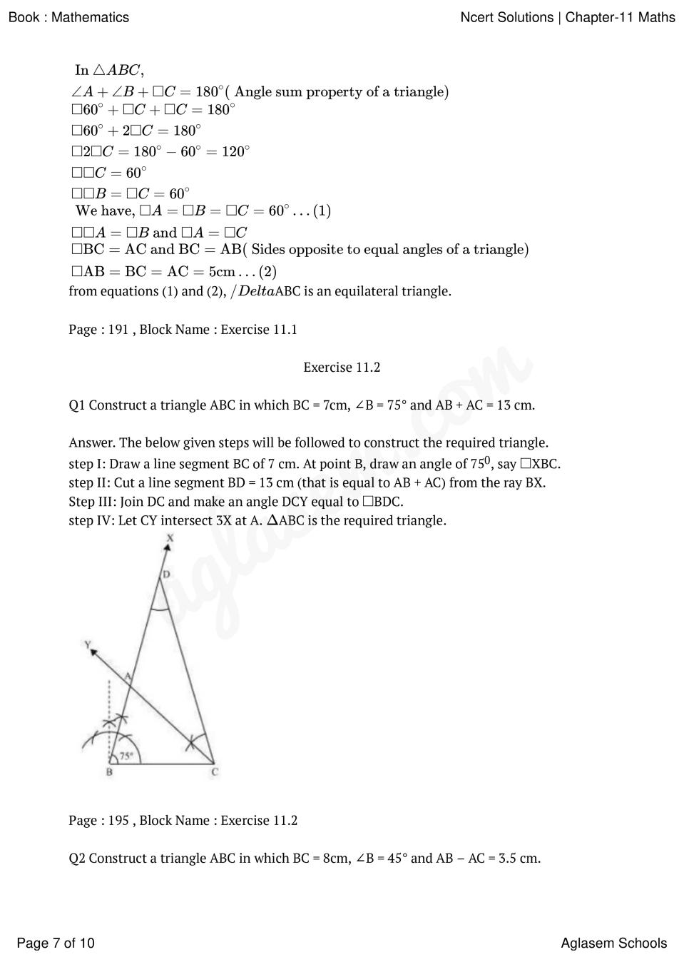 Class 9 Maths Chapter 11 Question Answer Edition
