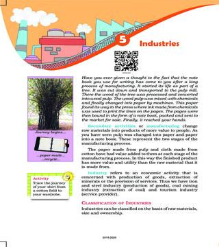 NCERT Book Class 8 Social Science (Geography) Chapter 5 Industries