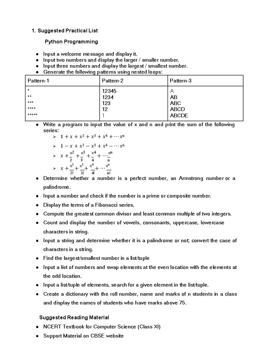 Edudel Syllabus Class 11 Computer Science 2025 (PDF) - AglaSem