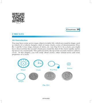NCERT Book Class 9 Maths Chapter 10 Circles