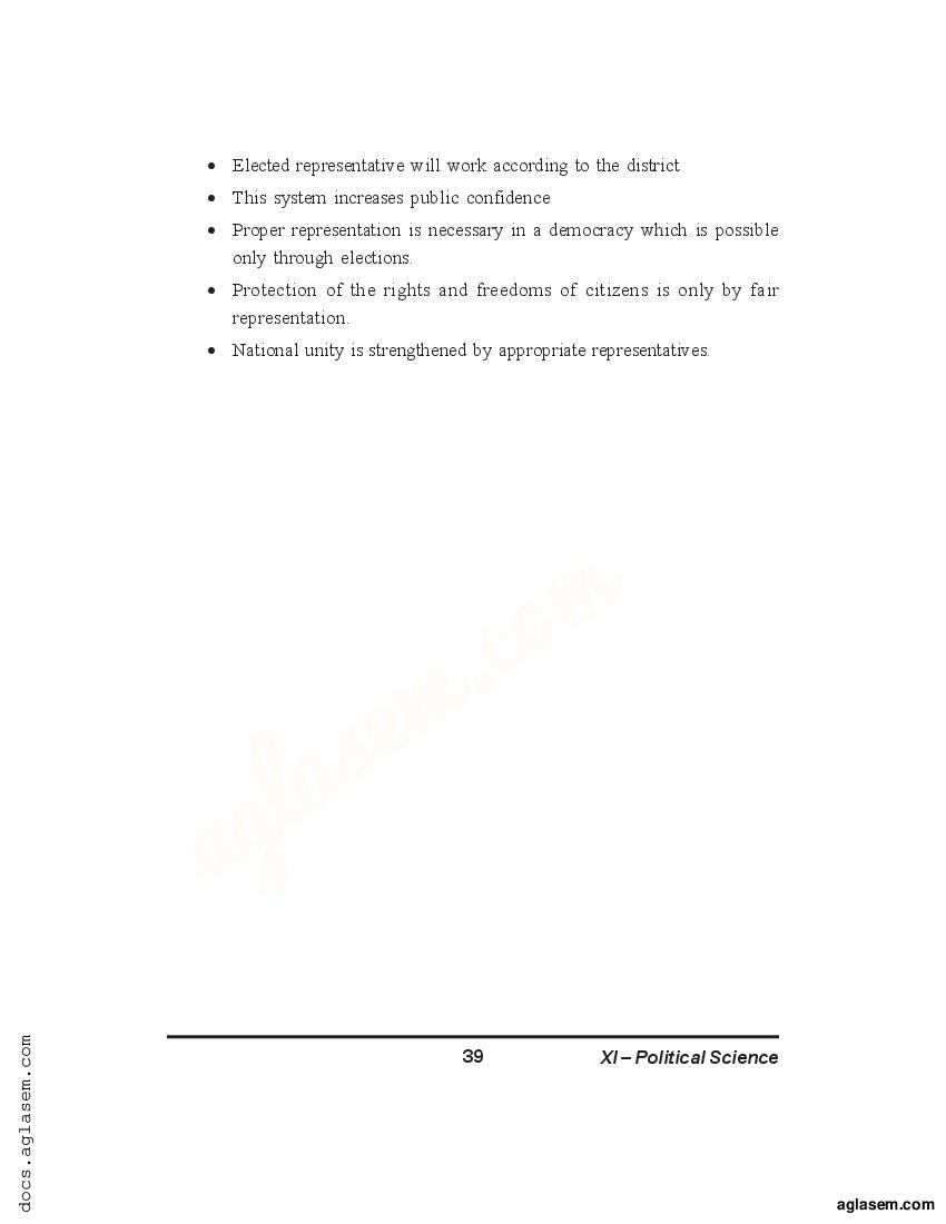Class 11 Political Science Notes for Election and Representation (PDF ...