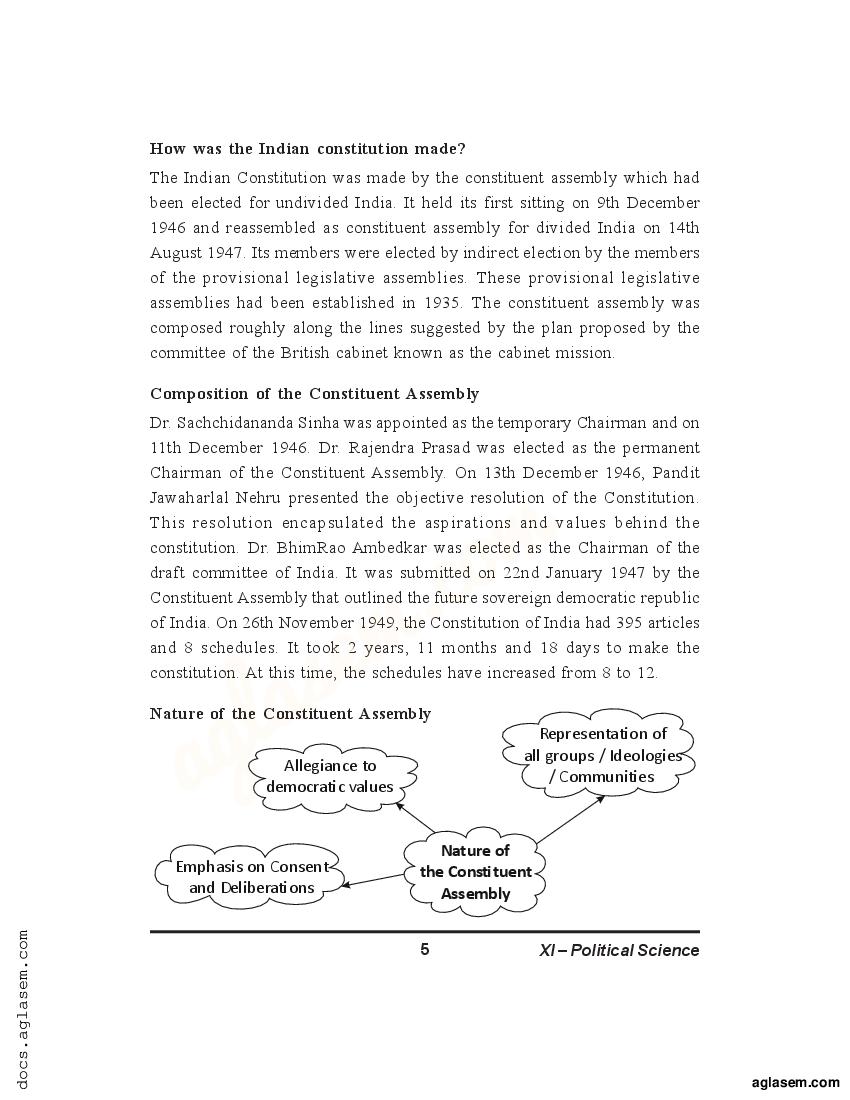 Class 11 Political Science Notes for Constitution (PDF) - Study ...