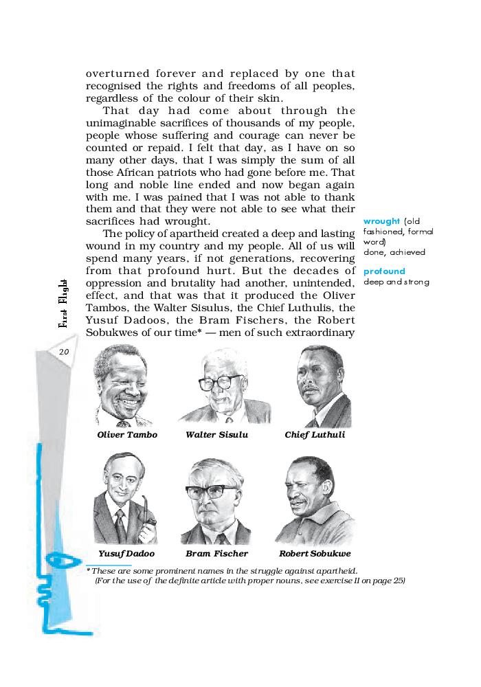 RBSE Book Class 10 English First Flight Chapter 2 Nelson Mandela Long RBSE Book Class 10 English First Flight Chapter 2 Nelson Mandela Long