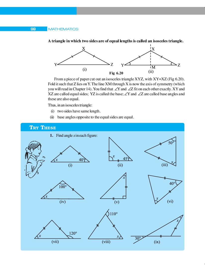 NCERT Book Class 7 Maths Chapter 6 The Triangle And Its Properties PDF 