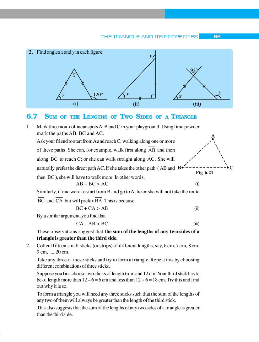 NCERT Book Class 7 Maths Chapter 6 The Triangle And Its Properties NCERT Book Class 7 Maths Chapter 6 The Triangle And Its Properties